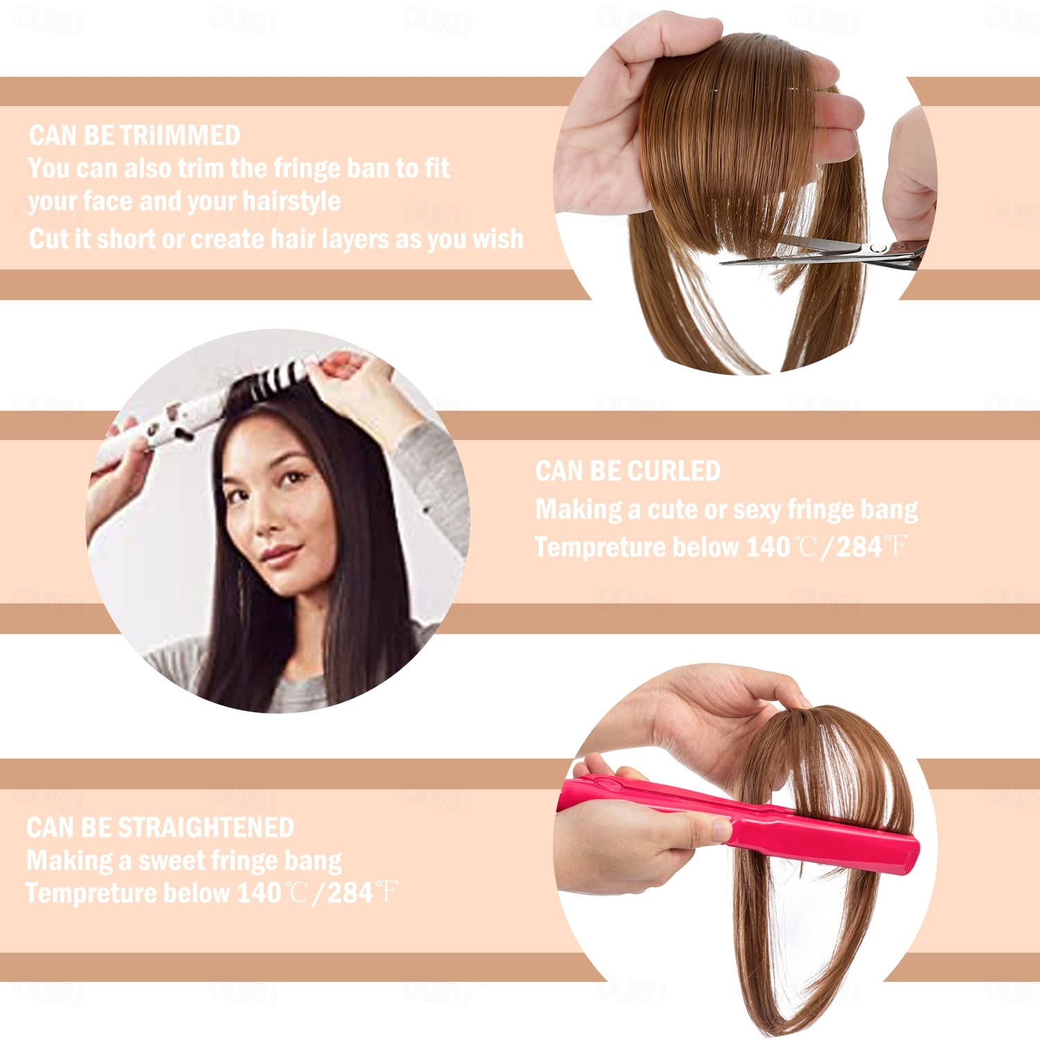 Pony Voor Steil Haar Clip In Ponys Haarteile Nach Look Haarteile