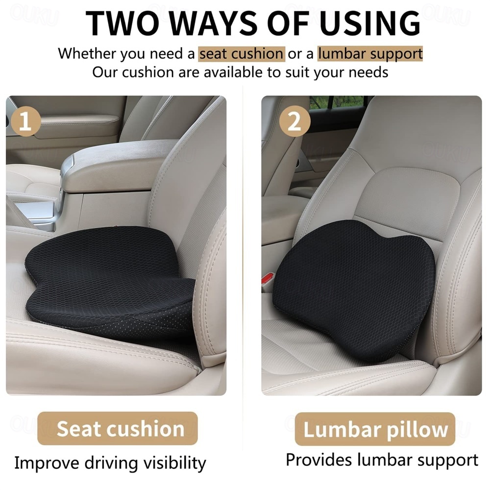 Car Seat Cushion Memory Foam Car Seat Pad Car Seat Cushions for Driving Road Trip Essentials for Drivers 2024 13