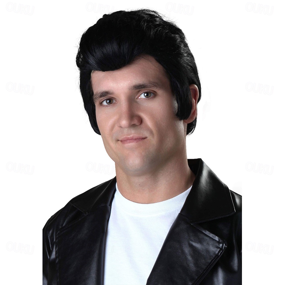 Peruca Danny Zuko Peruca De Traje John Travolta Dos Anos 50 Da Graxa,