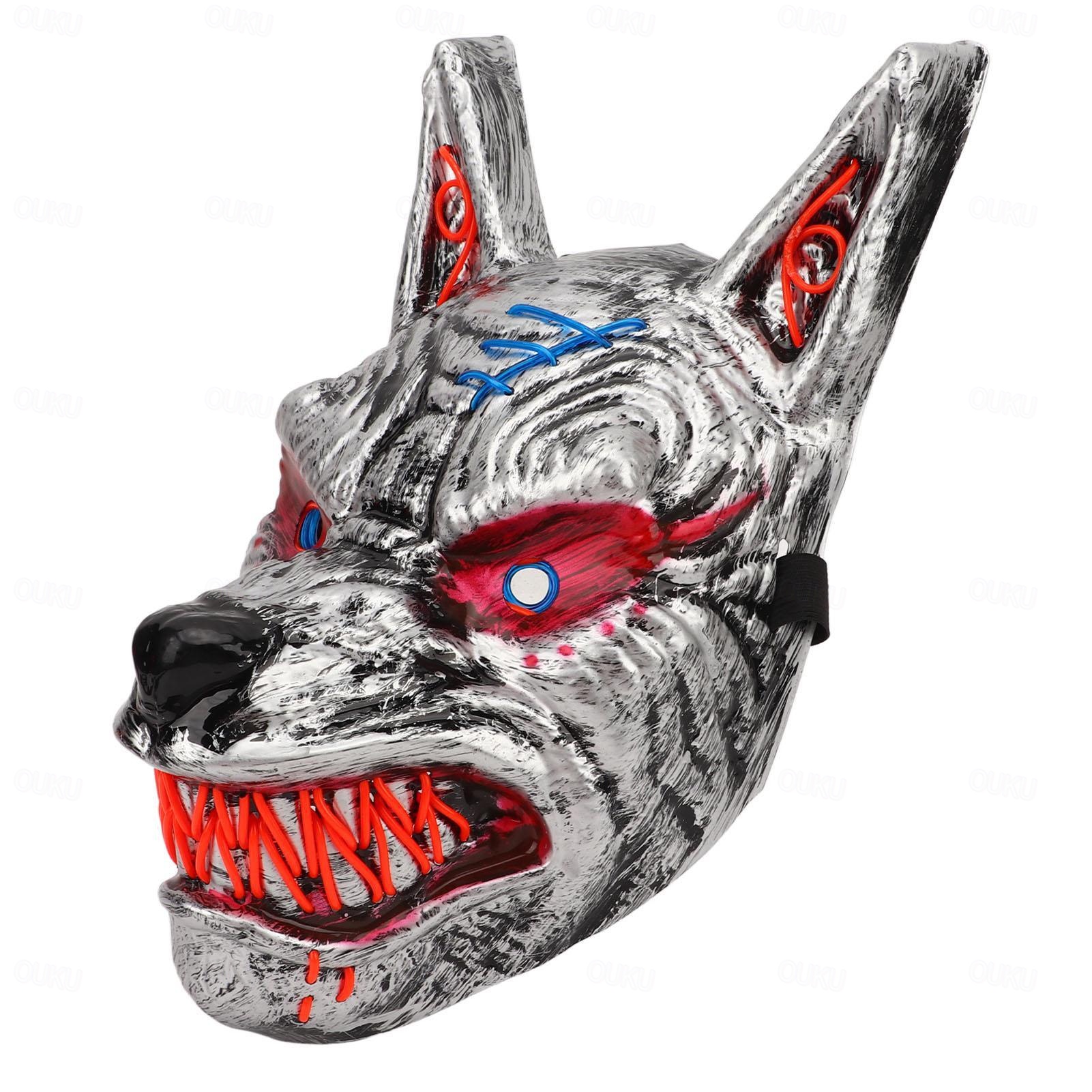 Anime Wolf Masks Leather Mask MADE TO ORDER Okami Wolf Mask...