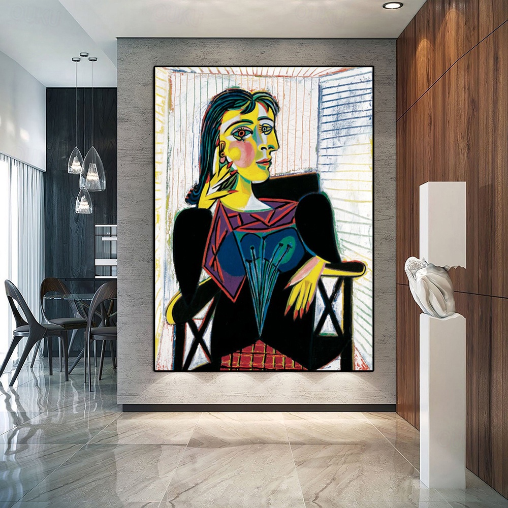 Abstract Portret Schilderij Picasso Picasso Schilderij, Kubisme