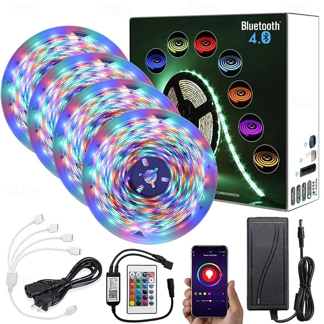 20M (4x5M) App Intelligent Control Bluetooth Music Sync Flexible Led ...