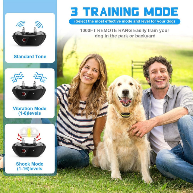Dog Training Anti Bark Device Shock Collar For Dogs With Remote Remote ...