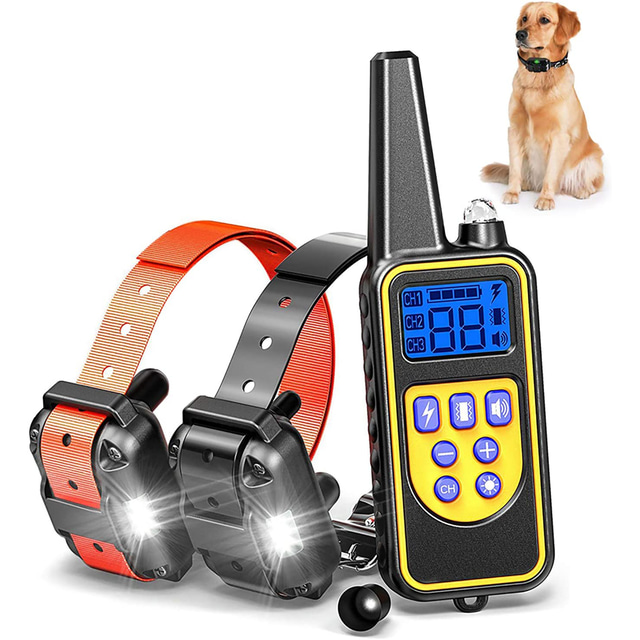 Dog Bark Collar Dog Training Collars Anti Bark Solid Colored PP Corgi ...