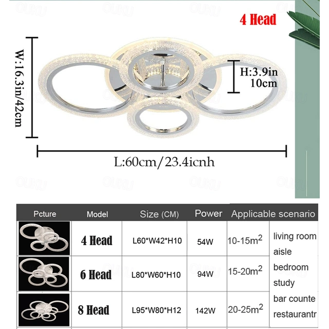 LED Ceiling Light Bubble Acrylic Style Artistic Modern Dimmable Ceiling ...
