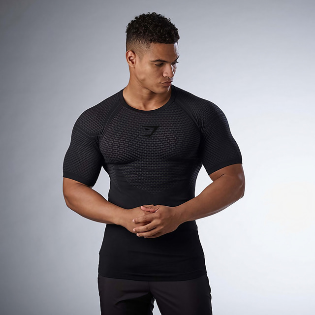 Men's Compression Shirt Running Shirt Short Sleeve Tee Tshirt Athletic ...