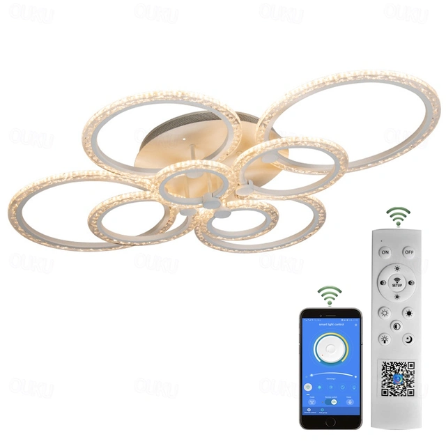 LED Ceiling Light Bubble Acrylic Style Artistic Modern Dimmable Ceiling ...