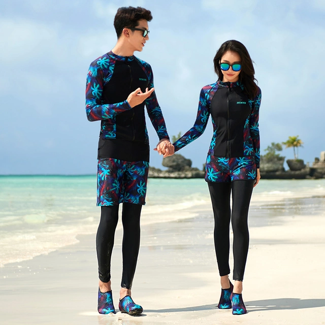 Women's 5-Piece Rash Guard Dive Suit Rashguard Swimsuit Spandex ...