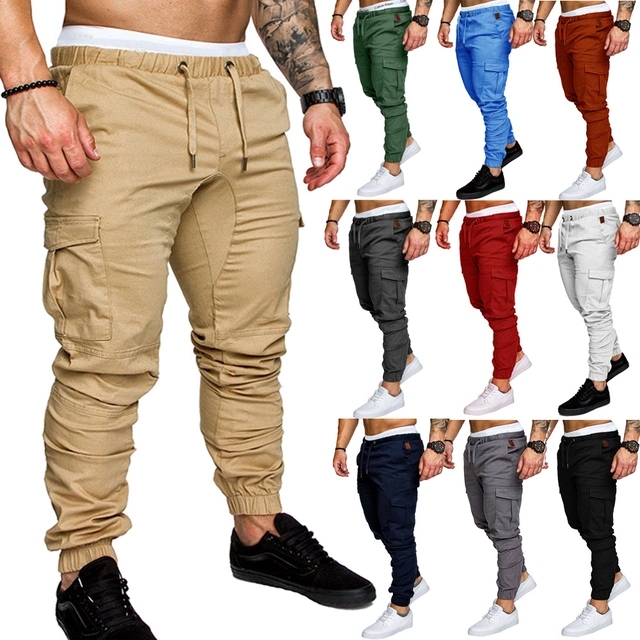 Men's Joggers Pants Outdoor Ripstop Breathable Multi Pockets Sweat ...