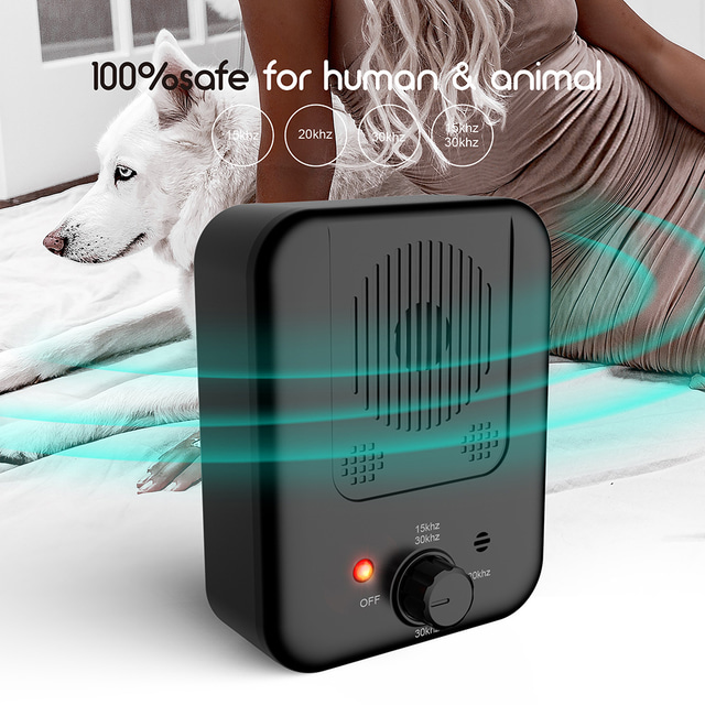 Ultrasonic Dog Bark Deterrent Anti Barking Device Adjustable ...