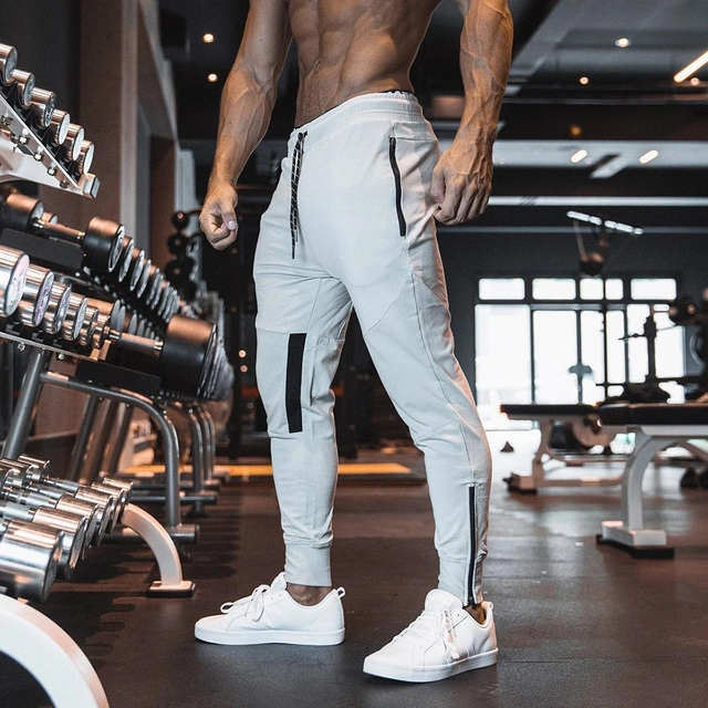 Homme Jogging Jogging Pantalon Poche zippée Fermetures éclair aux ...