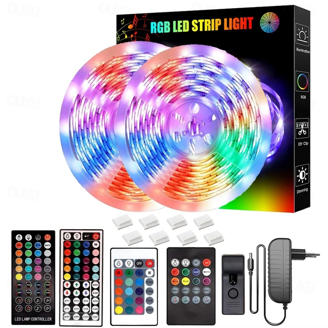 LED Smart Strip Lights 10M 20M 30M RGB Music Sync 12V LED Strip 5050 ...