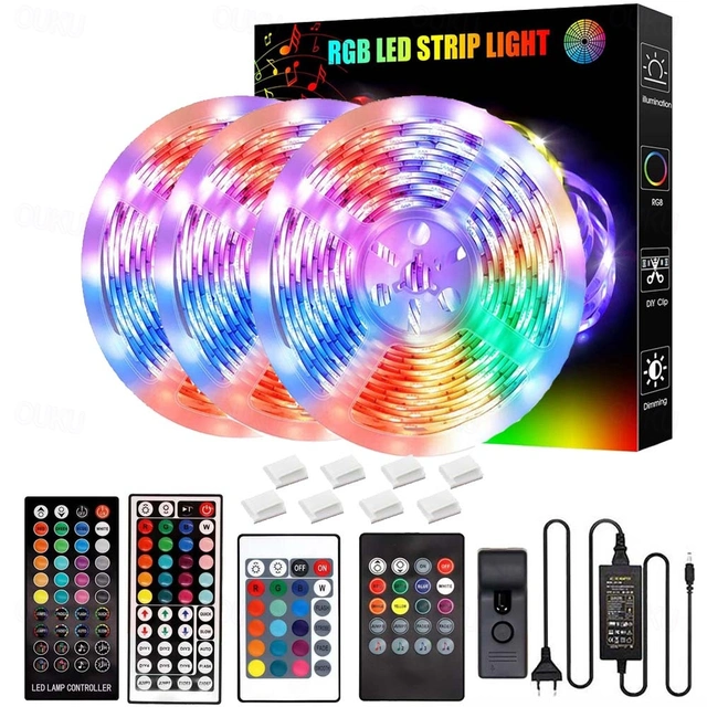 LED Smart Strip Lights 10M 20M 30M RGB Music Sync 12V LED Strip 5050 ...