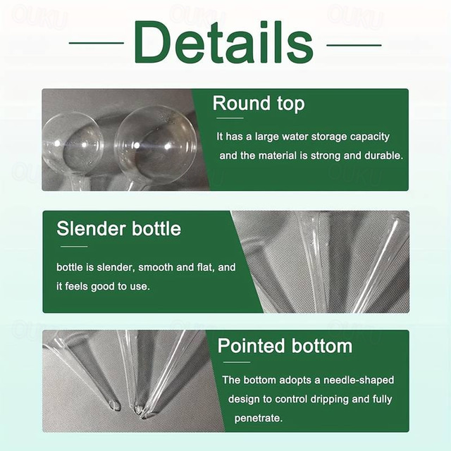 6pcs Plant Watering Globes Self Watering Bulbs PVC Automatic Watering ...