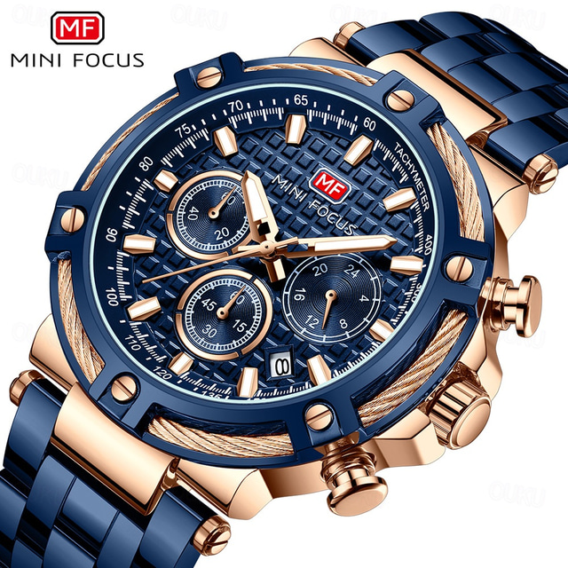MINI FOCUS Chronograph Multifunction Quartz Mens Watches Luxury ...