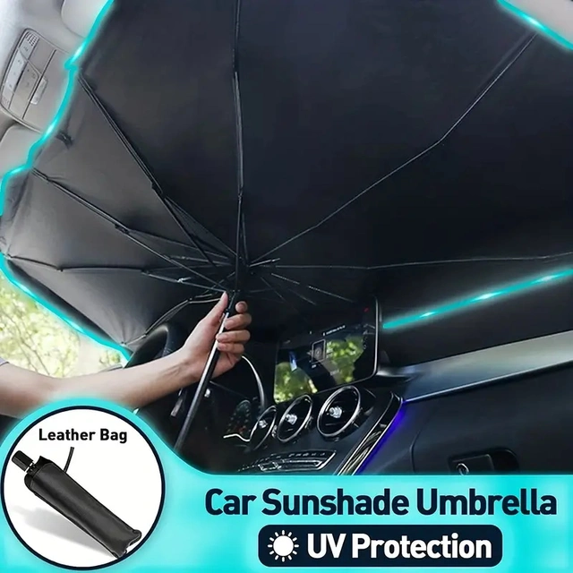 Car Sunshade Umbrella for Front Window, Foldable UV Protection Interior ...