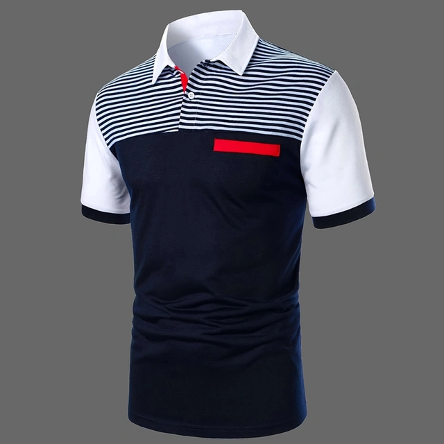 Hombre Polos con botones POLO Casual Festivos Diseño Manga Corta Moda ...