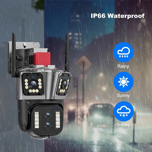 16MP 8K WiFi IP Camera 10X Zoom 4K Outdoor Security Camera Surveillance ...