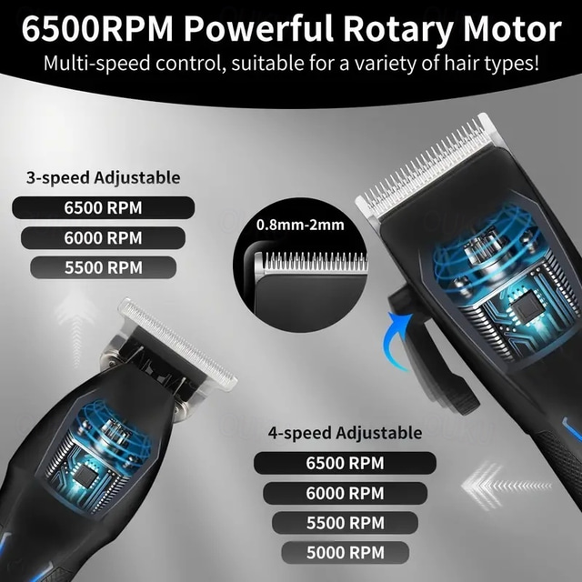 tondeuse à cheveux et tondeuse kit professionnel tondeuses à cheveux pour hommes sans fil barber ...