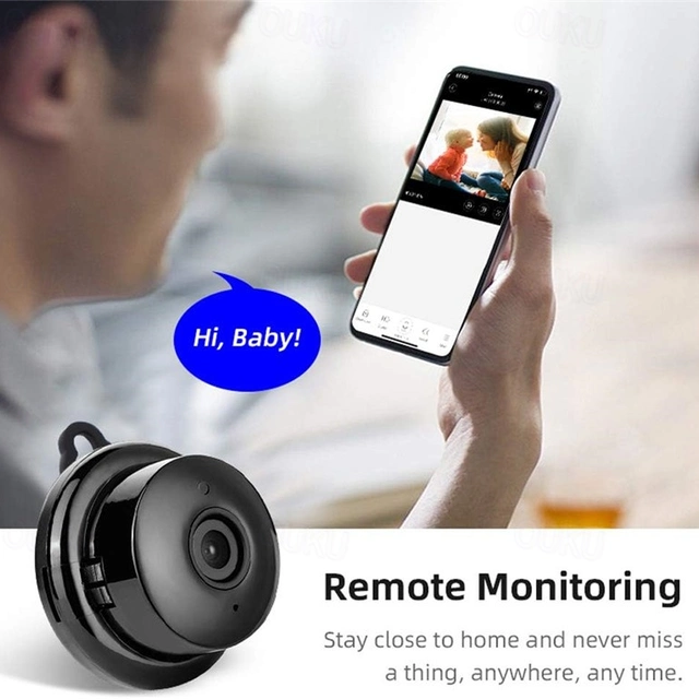 Mini Wireless Camera, HD Indoor Surveillance Monitor, Motion Detection ...