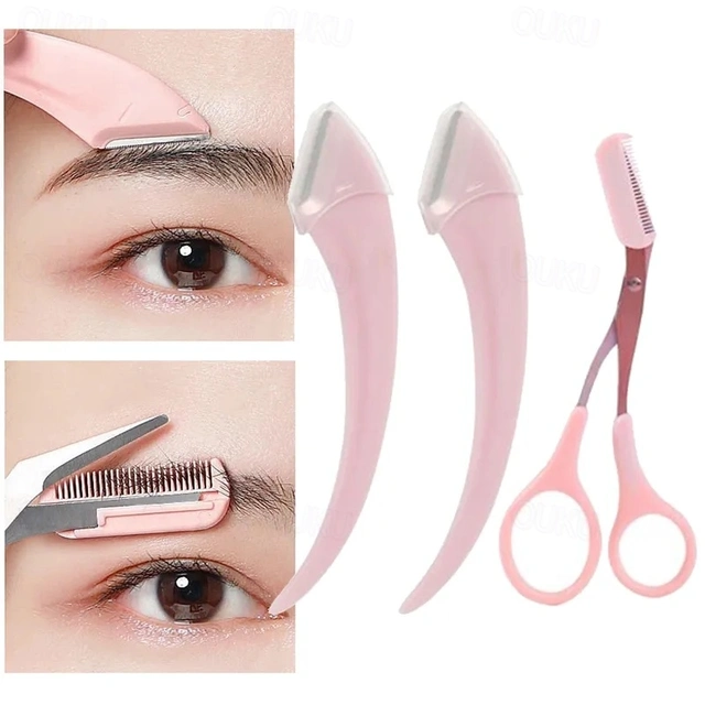 1Set Eyebrow Trimming Knife Eyebrow Face Razor For Women Professional ...