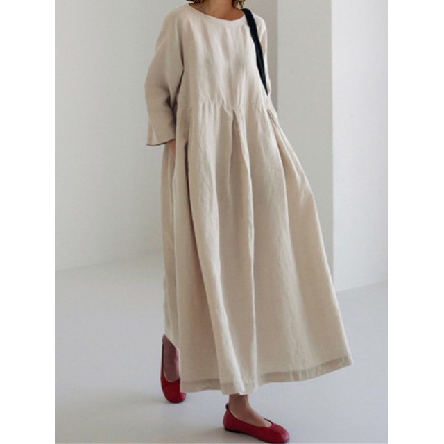 Dames Casual jurk Katoenen zomerjurk Witte katoenen jurk Maxi-jurk ... Dames Casual jurk Katoenen zomerjurk Witte katoenen jurk Maxi-jurk ...