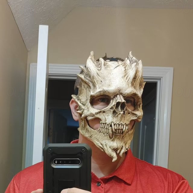 Skeleton Skull Halloween Mask Halloween Props Funny Halloween Adults ...