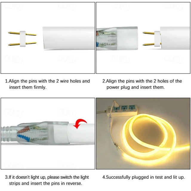 360 Round Neon Led Light Strip 220V-240V Tube Flexible Rope Lights ...