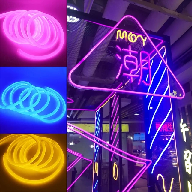 360 Round Neon Led Light Strip 220V-240V Tube Flexible Rope Lights ...
