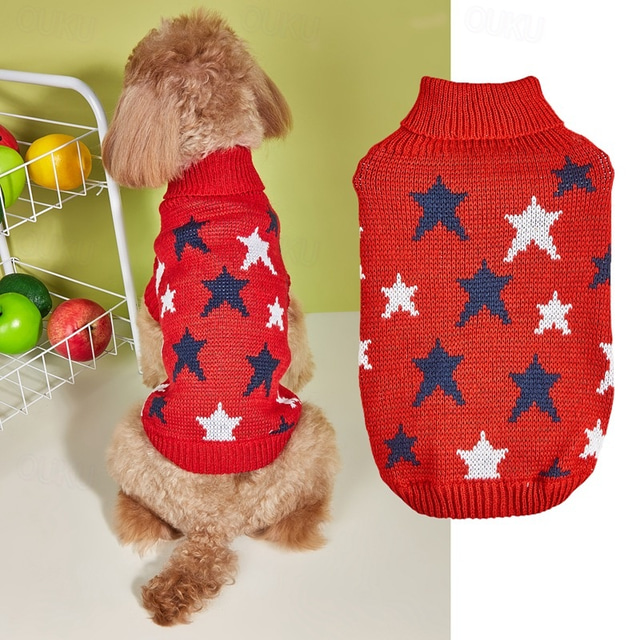 Dog Cat Sweater Jumper Cute Casual Winter Warm Breathable Soft Washable ...