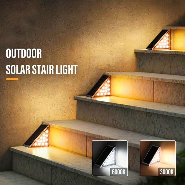 Solar Deck Lights Motion Sensor Step Stair Lights, Waterproof Outdoor ...