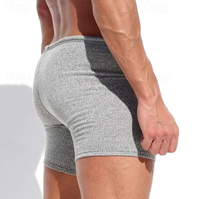 Men's Bermuda Shorts Sweat Shorts Shorts Drawstring Elastic Waist Plain ...