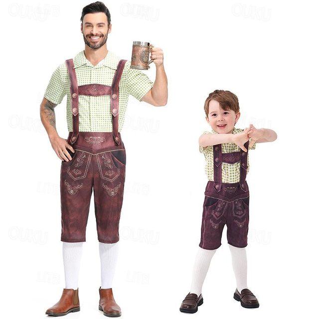 Carnival Oktoberfest Beer Outfits Lederhosen Shirt Bavarian German ...