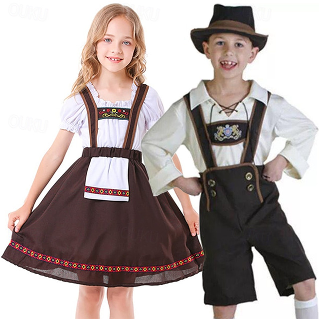 Couples Oktoberfest Beer Costume Dirndl Dress Trachtenkleider ...