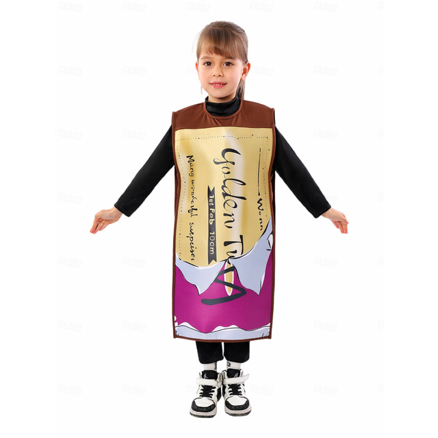 Charlie and the Chocolate Factory Wonka Chocolate Bar Cosplay Costume ...