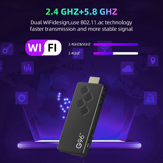 G96 4K Smart TV Stick Android 10 ATV OS Top Set Box Allwinner H313 ...