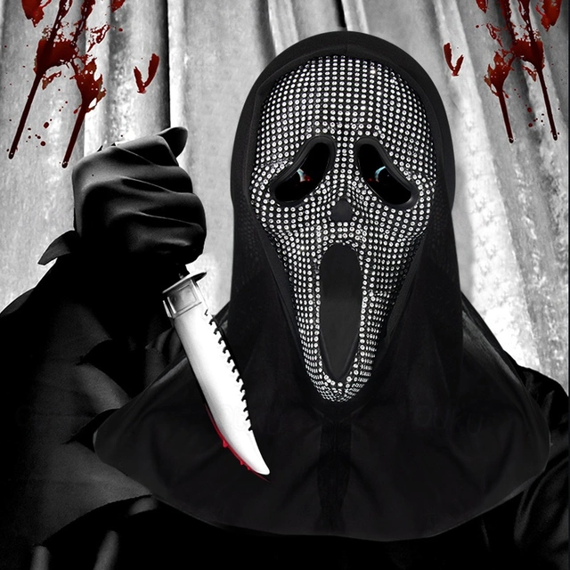 Ghost / Ghostface Halloween Mask / Full Head Scary Costume Adults' Men ...