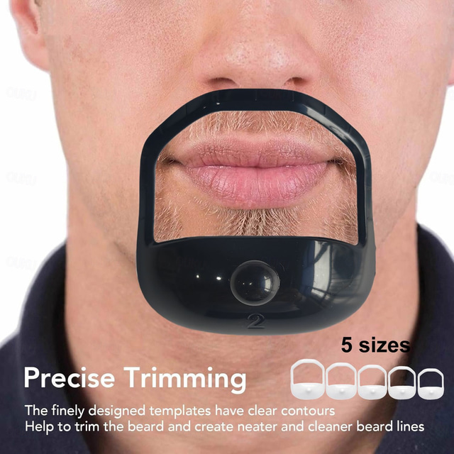 5pcs/set Beard Shaper Goatee Mustache Grooming Tool Face Hair Styling ...