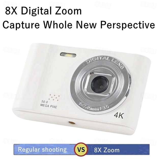 4K Digital Camera Point and Shoot Photography Travel Selfie Camara 2 ...