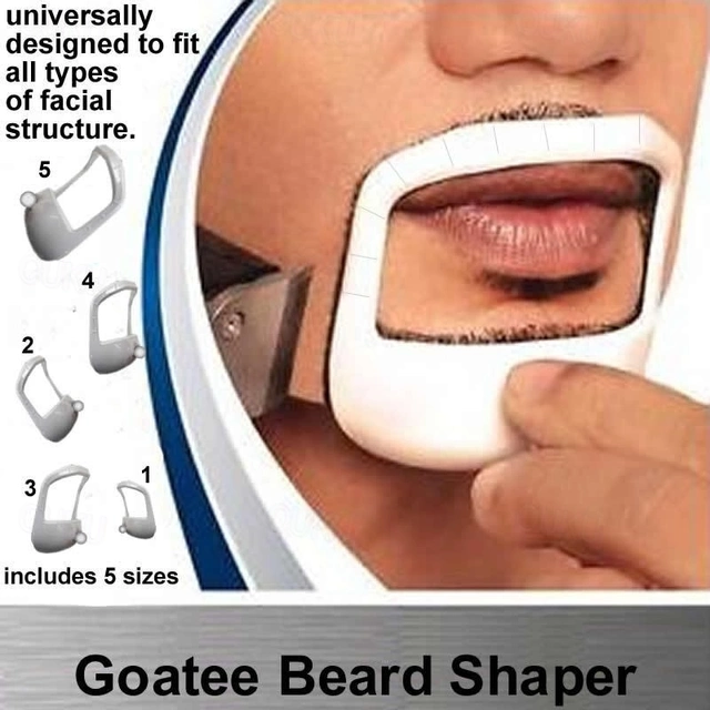 5pcs/set Beard Shaper Goatee Mustache Grooming Tool Face Hair Styling ...