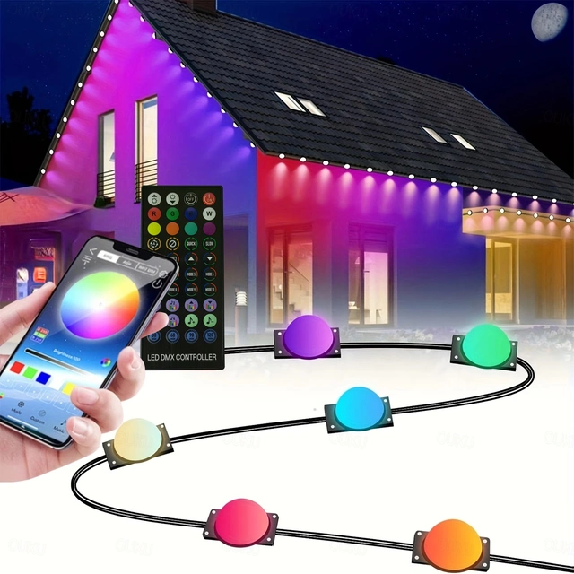 USB interface Black Permanent Eaves Light, LED String Eternity Lights ...