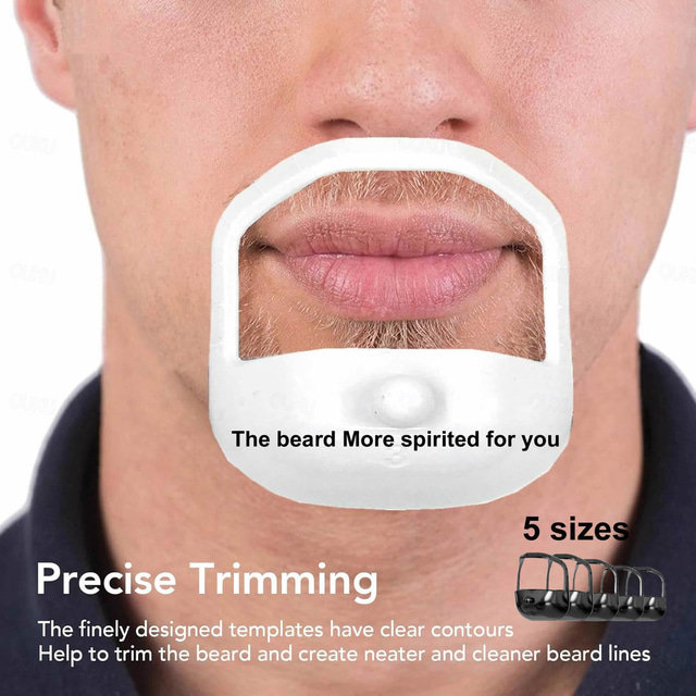 5pcs/set Beard Shaper Goatee Mustache Grooming Tool Face Hair Styling ...