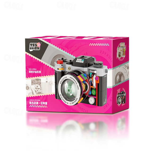Building Blocks Camera Retro Camera Building Blocks Model Set 556 pcs ...