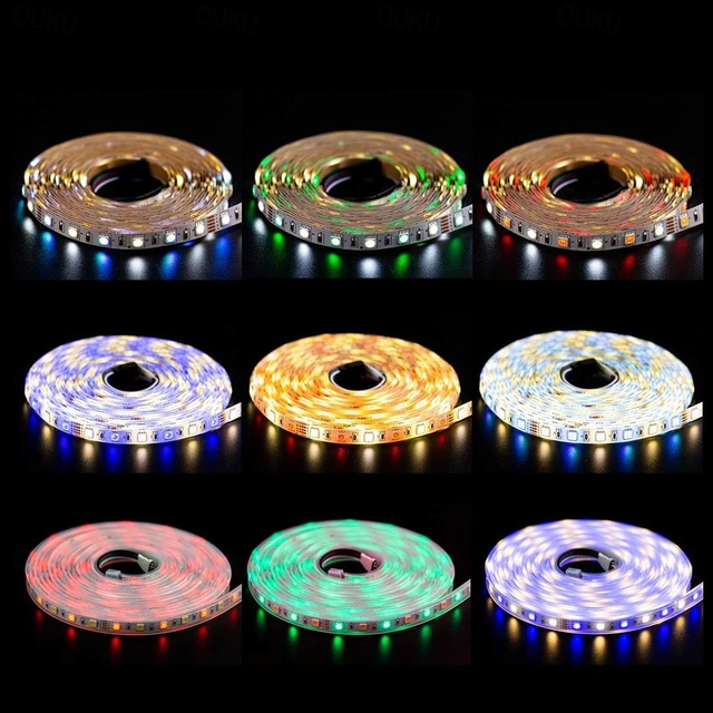 Waterproof RGBWW LED Light Strip 5050 LED, 16.4FT/33FT Flexible LED ...