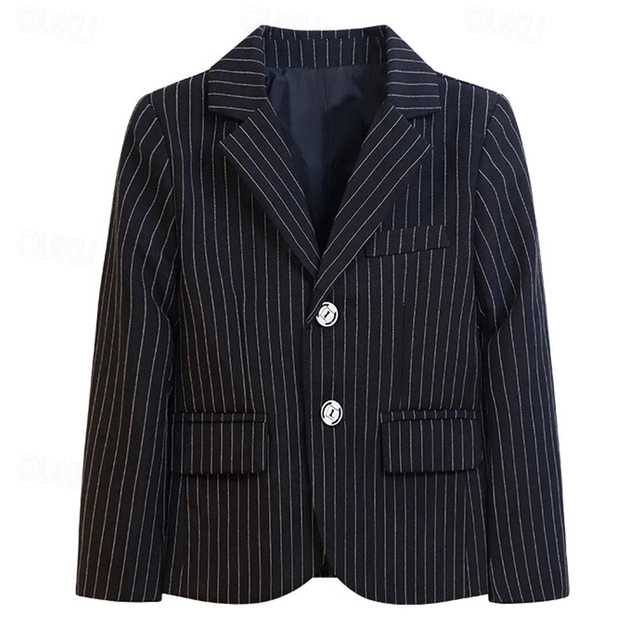 Kids Boys' Valentines Blazer Outerwear Plaid Long Sleeve Pocket Coat ...