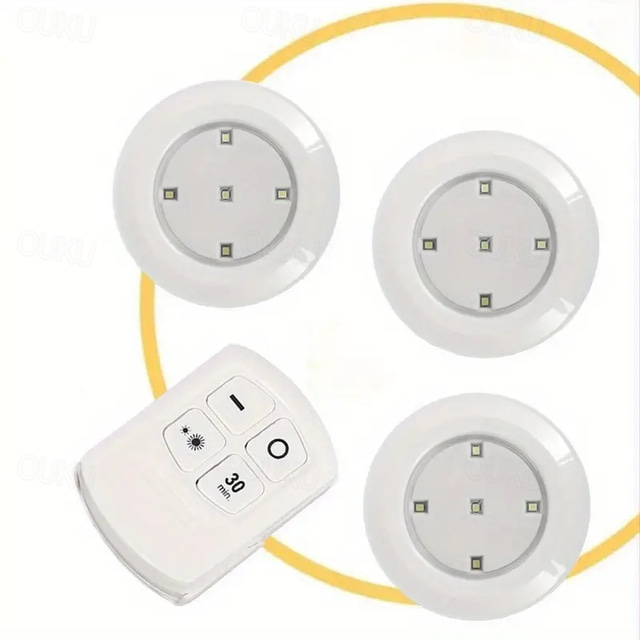 3pcs LED Touch Light Kit, LED Cabinet Light Wireless & Dimmable ...