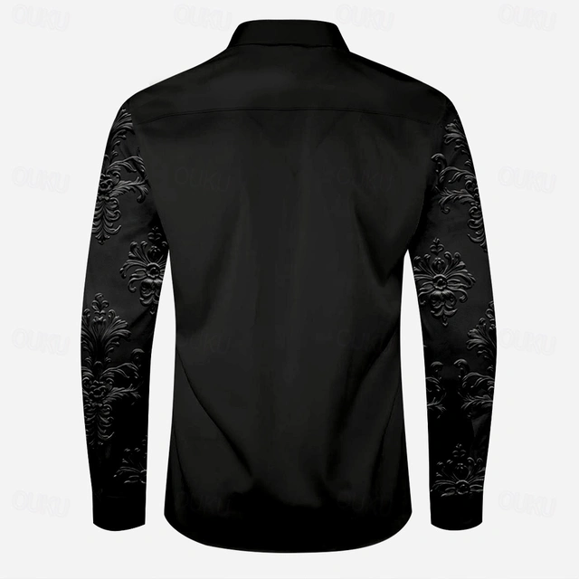 Men's Floral Western Shirt Cowboy Shirt Long Sleeve Western Sport ...