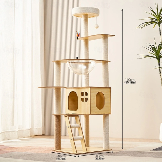 57.09 Inches Cat Tree/Cat Tree House and Towers for Large Cat/Cat ...