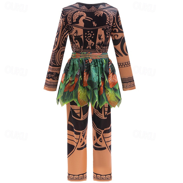 Moana Maui Costume Skin Suit Bodysuits Movie TV Theme Costumes Movie ...