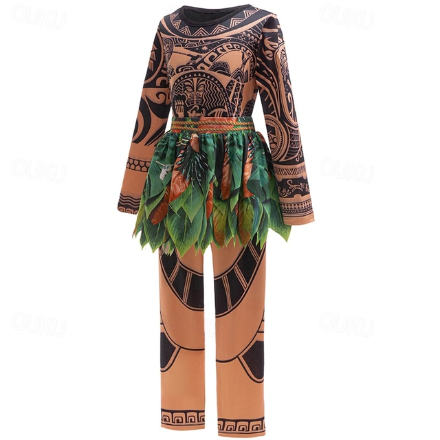 Moana Maui Costume Skin Suit Bodysuits Movie TV Theme Costumes Movie ...